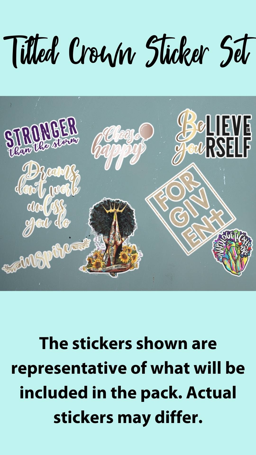 Tilted Crown Sticker Pack – Dolce & Lay